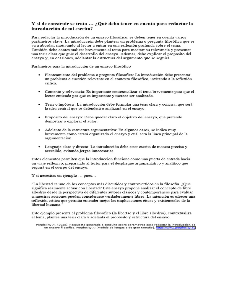 Claves para Introducir un Ensayo Filosófico | PDF | Ensayos | Libre ...