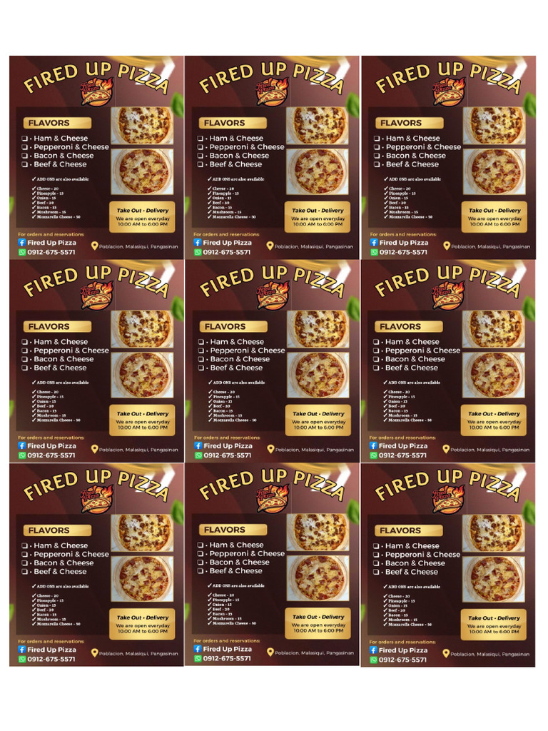 Fired Up Pizza Sticker - Lay Out | PDF