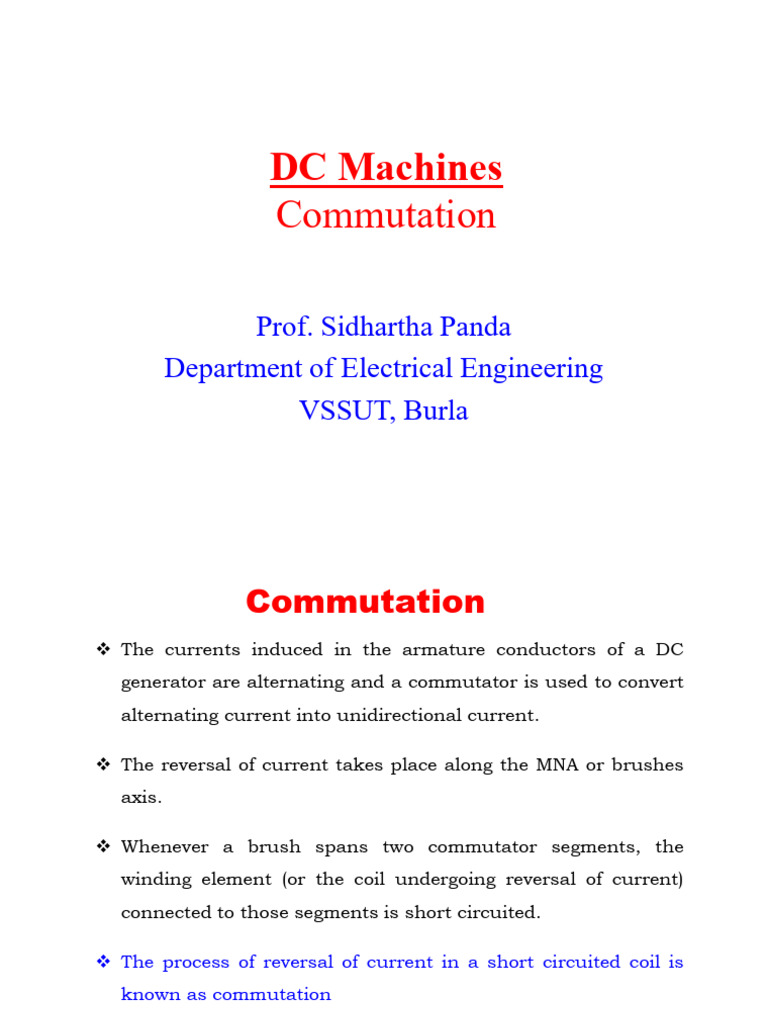 4 M2 DC Generator Commutation | PDF | Inductance | Inductor
