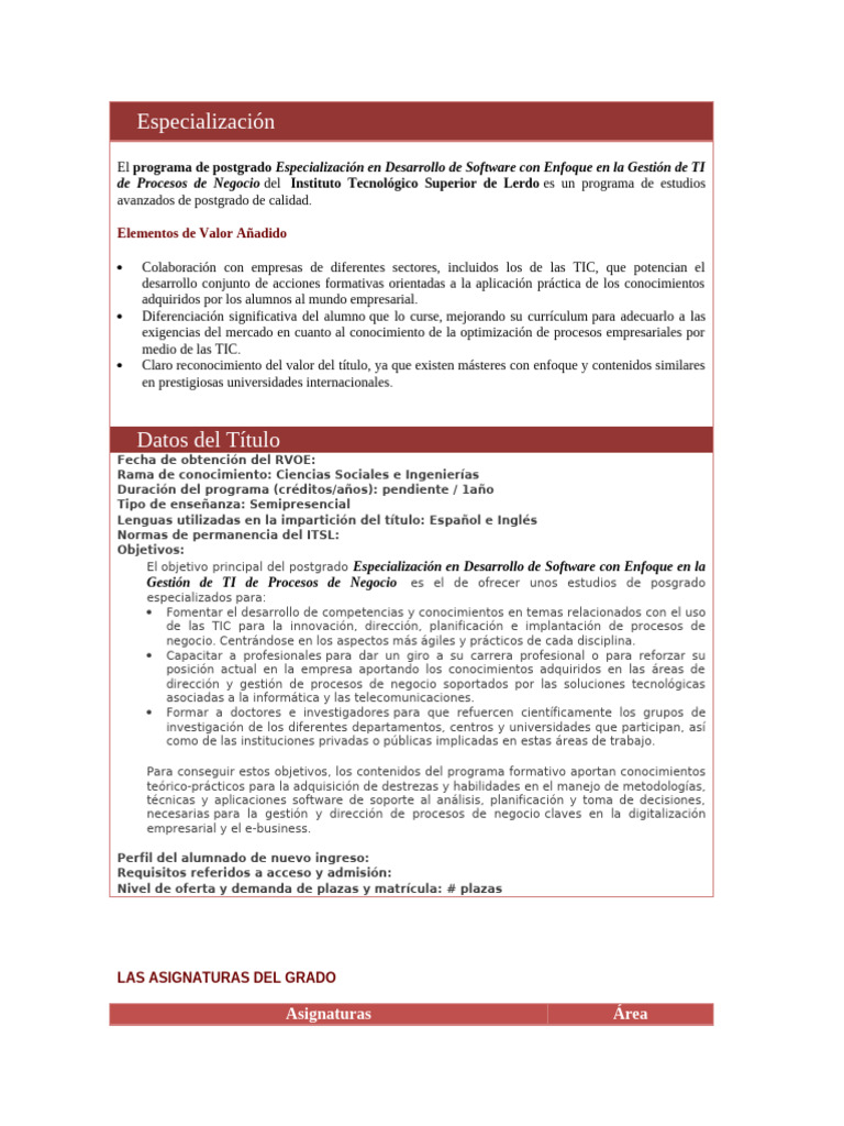 Desarrollo de Software Con Enfoque en La Gestión de TI de Procesos de ...