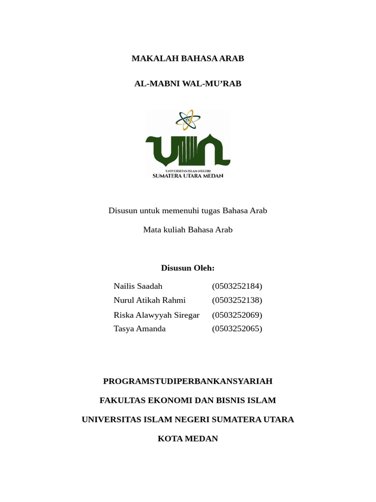 Al-Mabni dan Mu’rab dalam Bahasa Arab | PDF