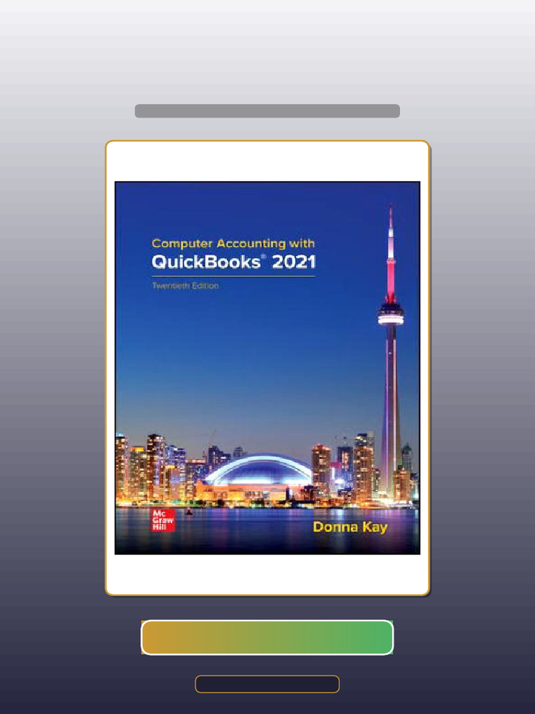 Computer Accounting With QuickBooks 2021 20th Edition Donna Kay Get It ...