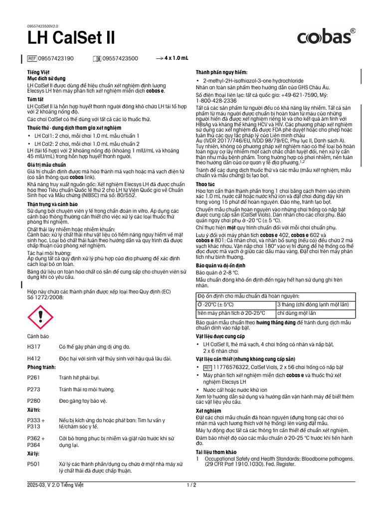 Insert - LH CalSet II.09557423500.V2.Vi | PDF
