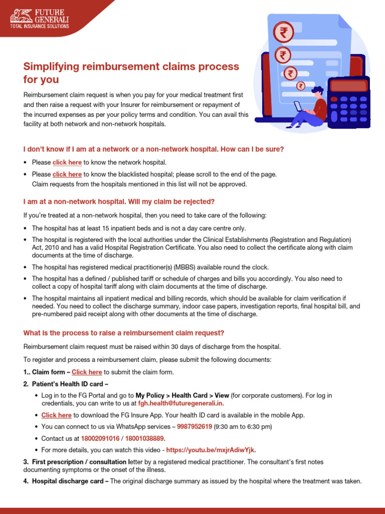 Health Reimbursement Process | PDF | Hospital | Reimbursement