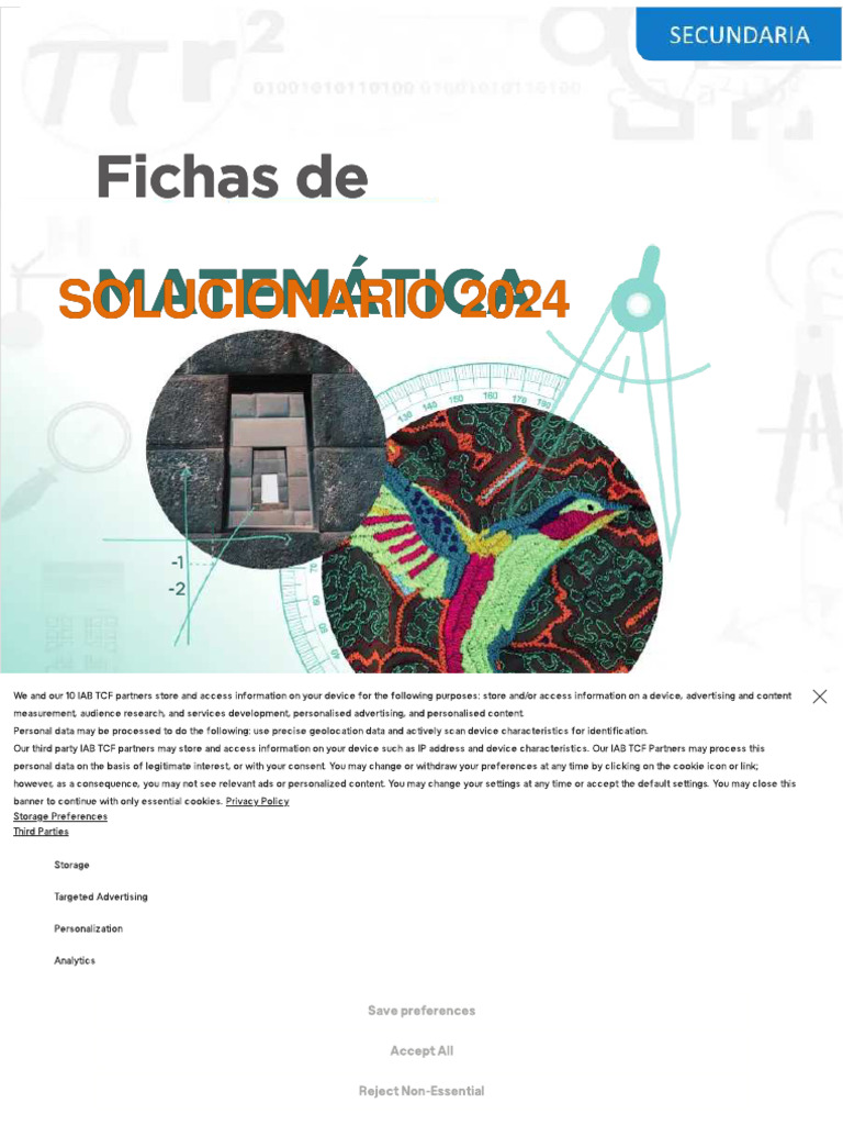 5 Cuadernillo 2025 Matematica Solucionario | PDF