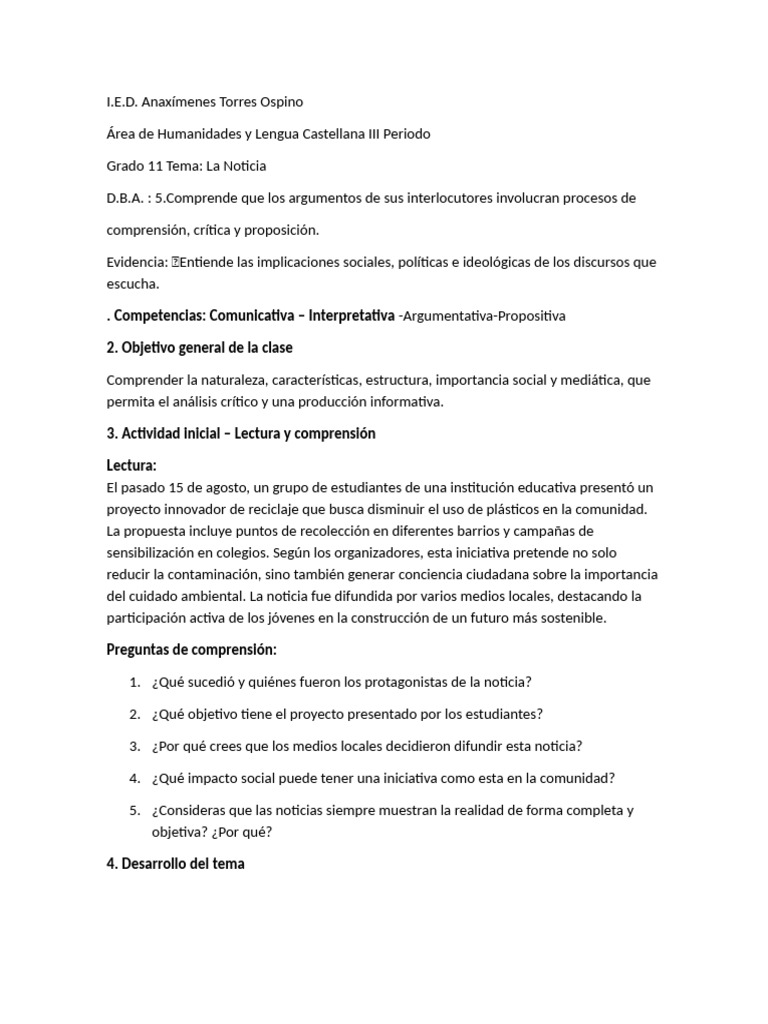 Cómo Redactar una Noticia Efectiva | PDF | Sustentabilidad | Educación ...