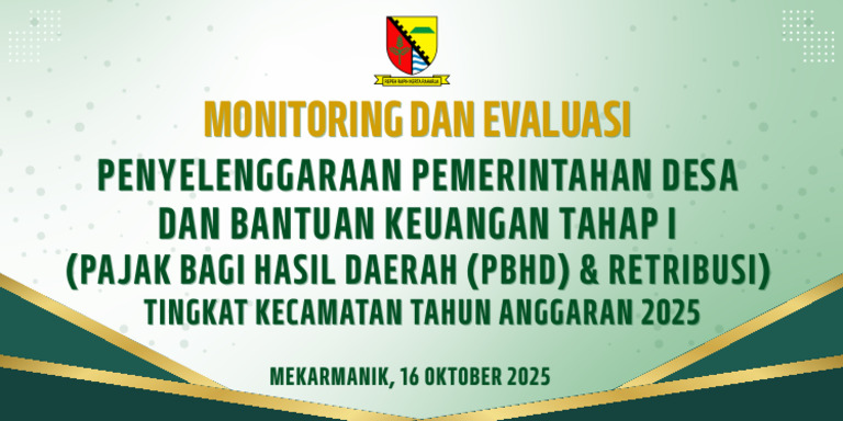 Banner Monev Kecamatan 2025 | PDF