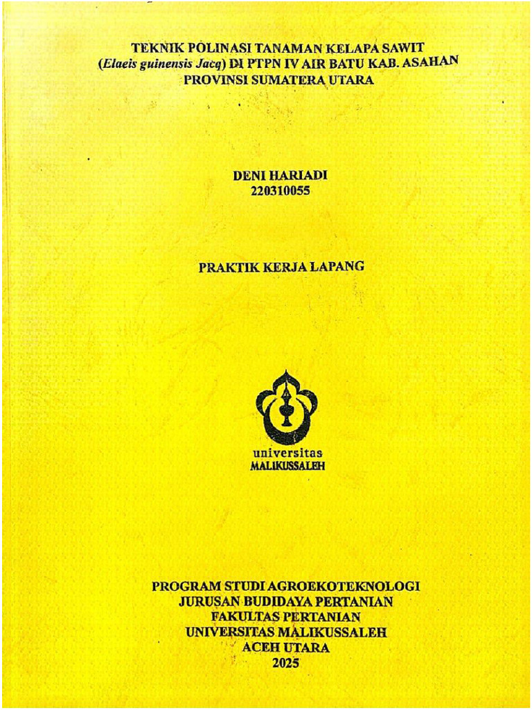 Teknik Polinasi Kelapa Sawit di Asahan | PDF