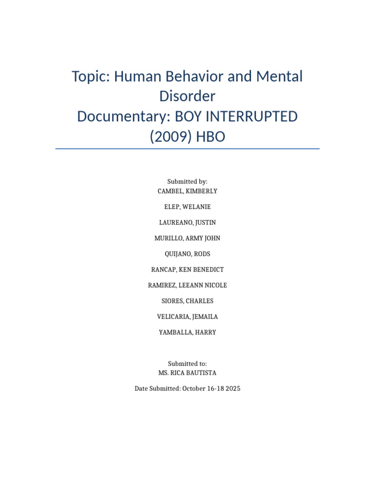 Mini Research Paper CRI177 | PDF | Mental Disorder | Mental Health