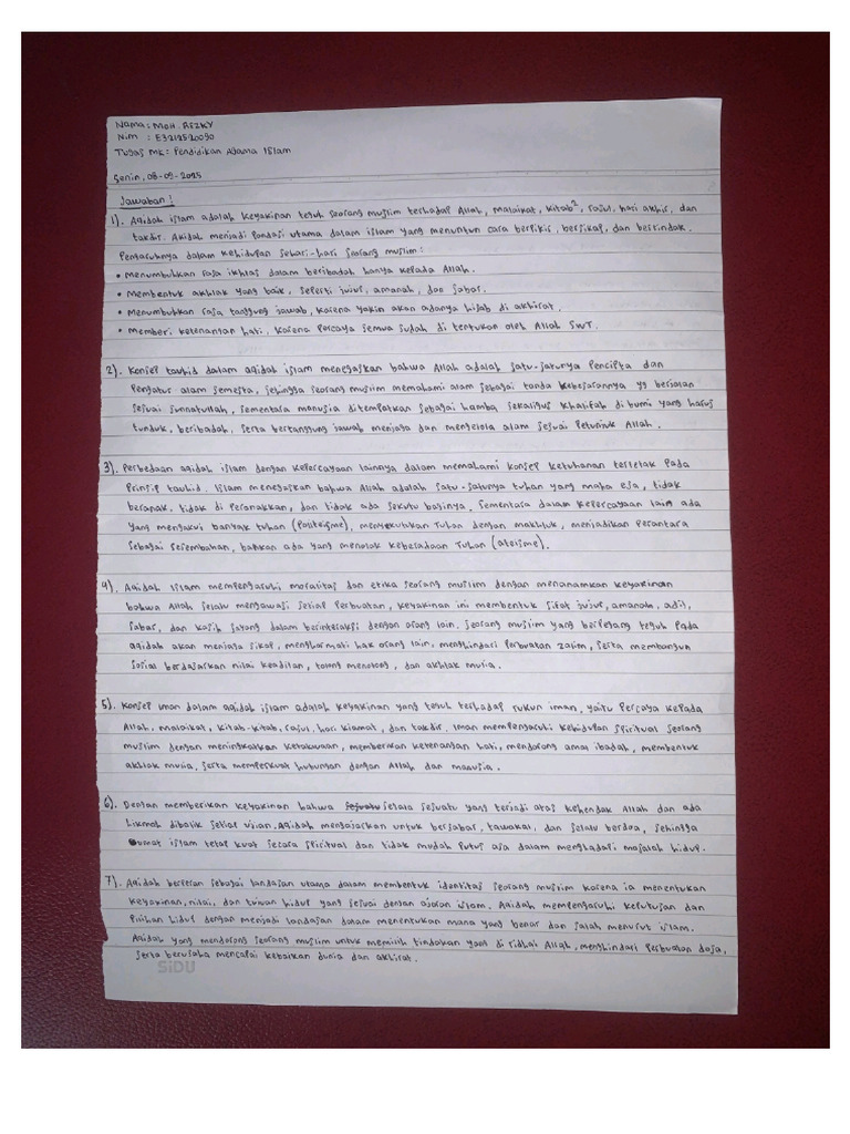 Tugas Agama Moh Rezky E3212520090 | PDF