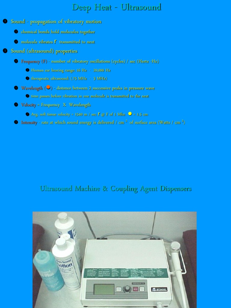 Sect 3.32 Deep Heat & Electricity | PDF | Medical Ultrasound | Attenuation