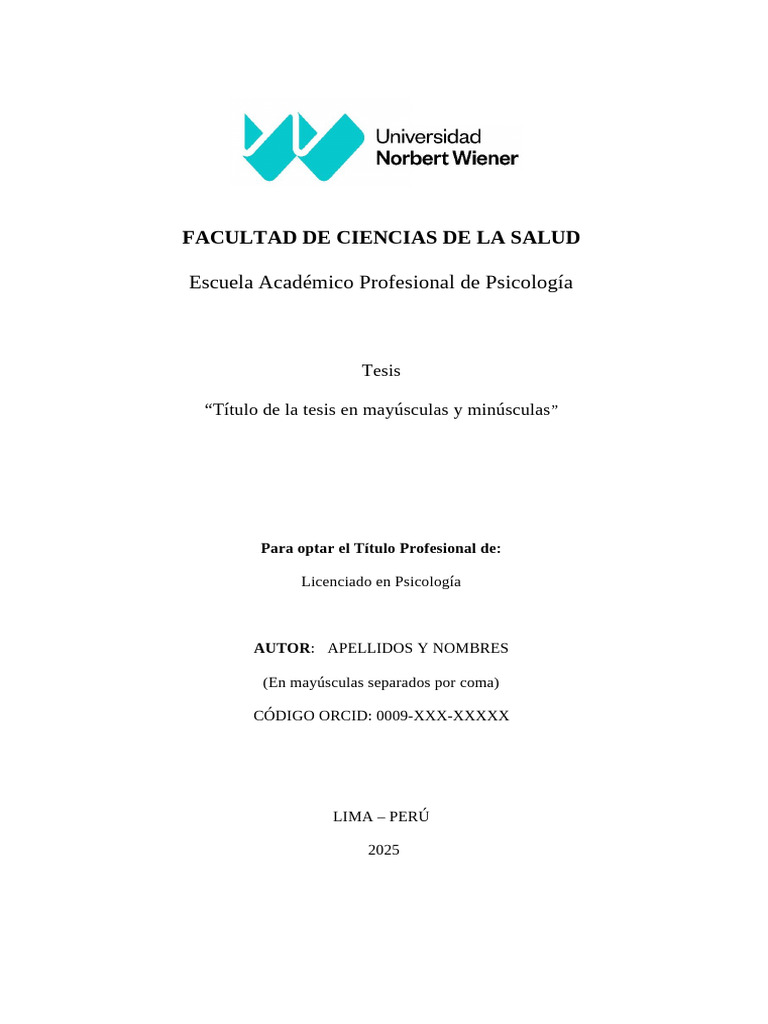 MODELO - Tesis Final - Wiener 2025 | PDF | Science | Metodología