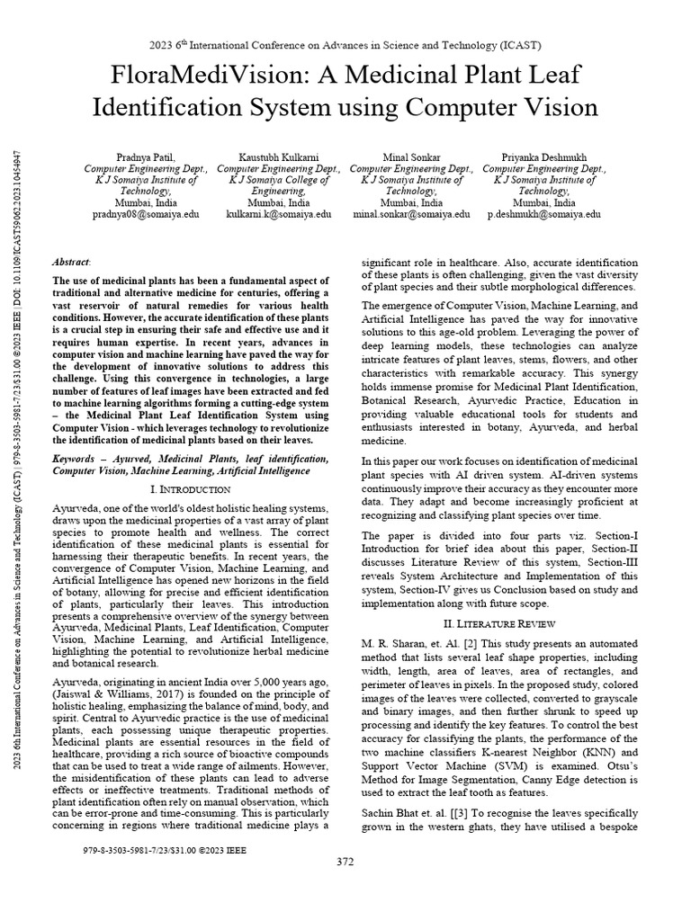 Medicinal Plant Leaf ID with AI Vision | PDF | Machine Learning | Deep ...