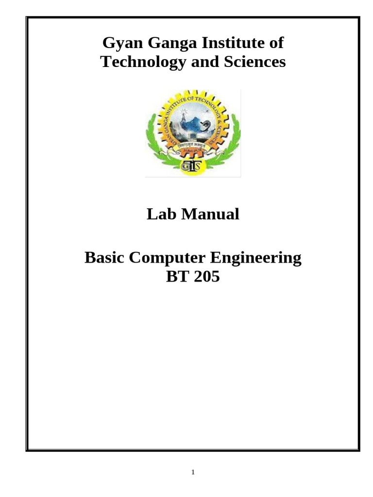 BCE BT205 Lab Manual July-Dec 2025 | PDF | Computer File | Microsoft Word