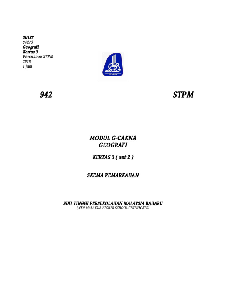 Kelantan 2018 Set 2 Skema | PDF