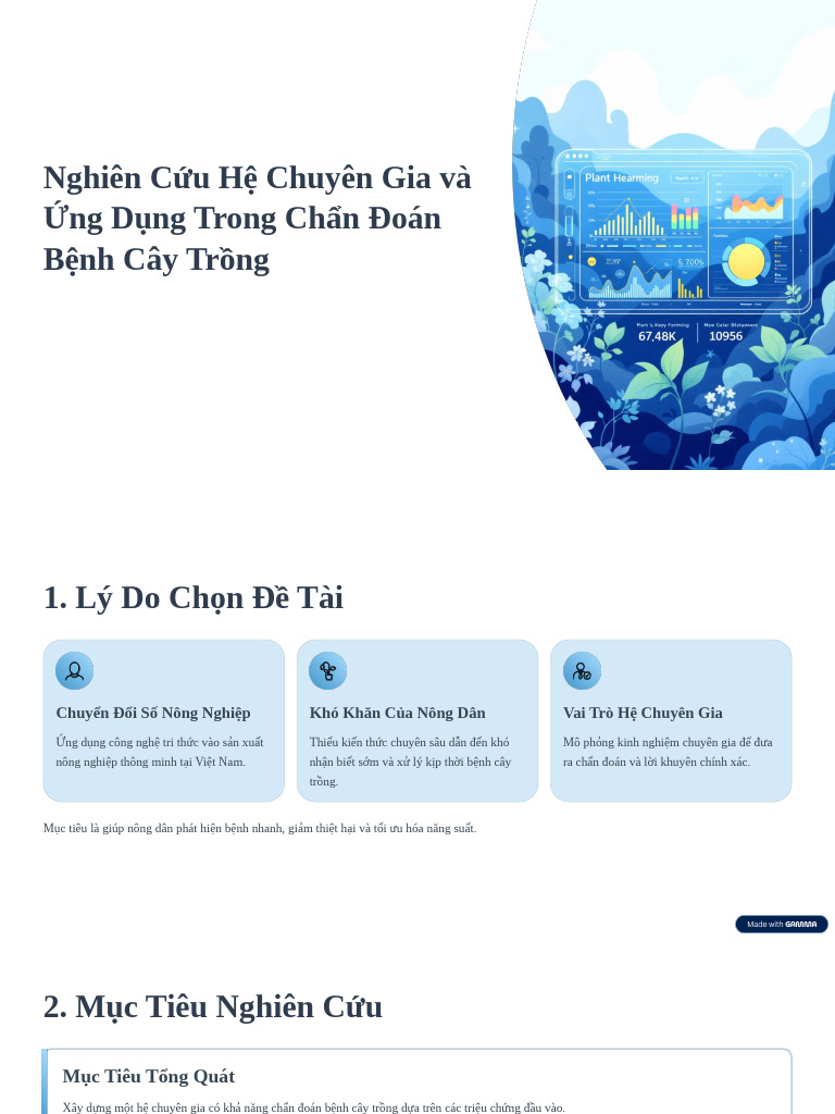 Nghien Cuu He Chuyen Gia Va Ung Dung Trong Chan DJoan Benh Cay Trong | PDF
