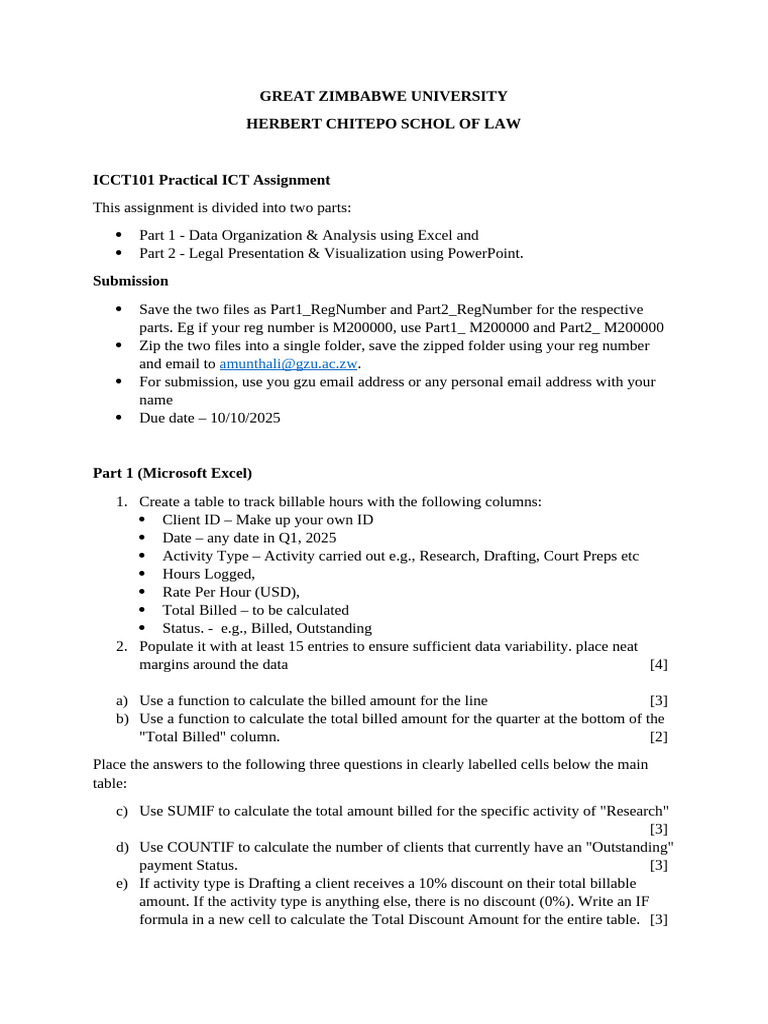 ICCT101 Practical ICT Assignment | PDF | Microsoft Power Point ...