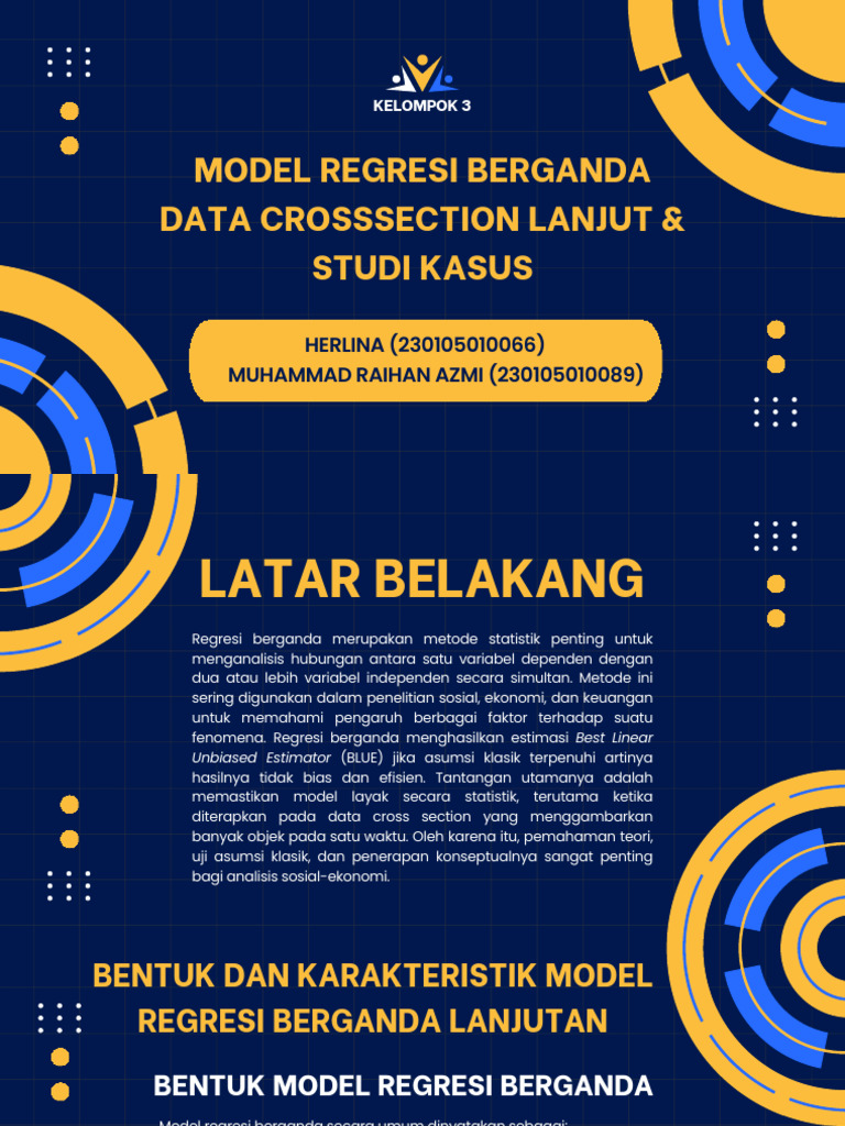 Regresi Berganda: Analisis Data Cross Section | PDF