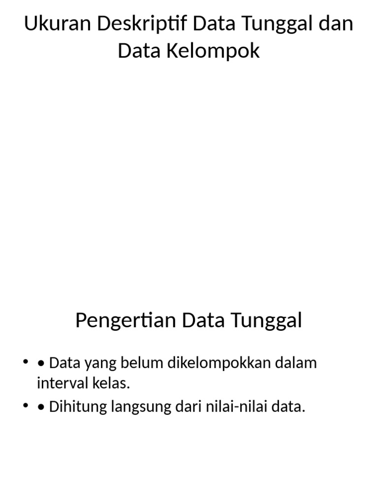 Ukuran Deskriptif Data | PDF