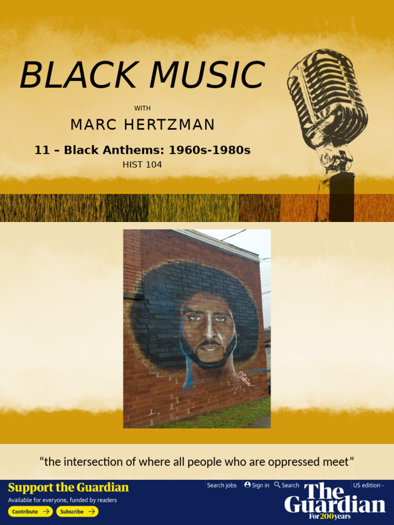 Slides Lecture 11 - Black Anthems 1960s-1980s | PDF