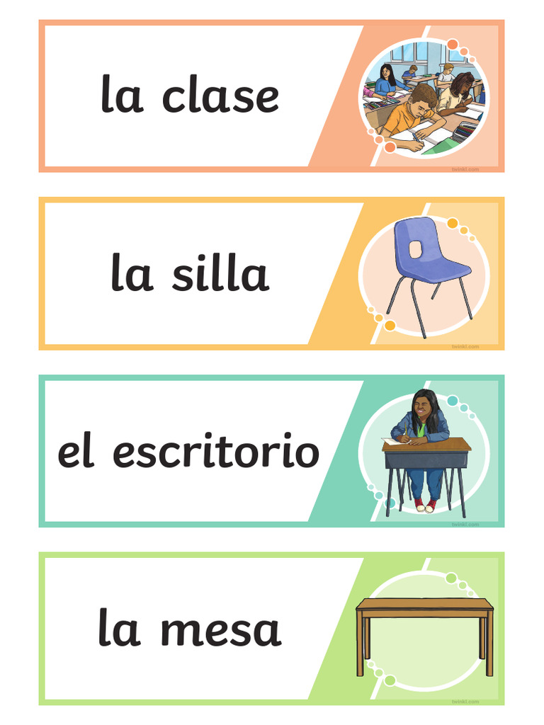T MFL 1651511959 Spanish Classroom Labels Ver 1 | PDF
