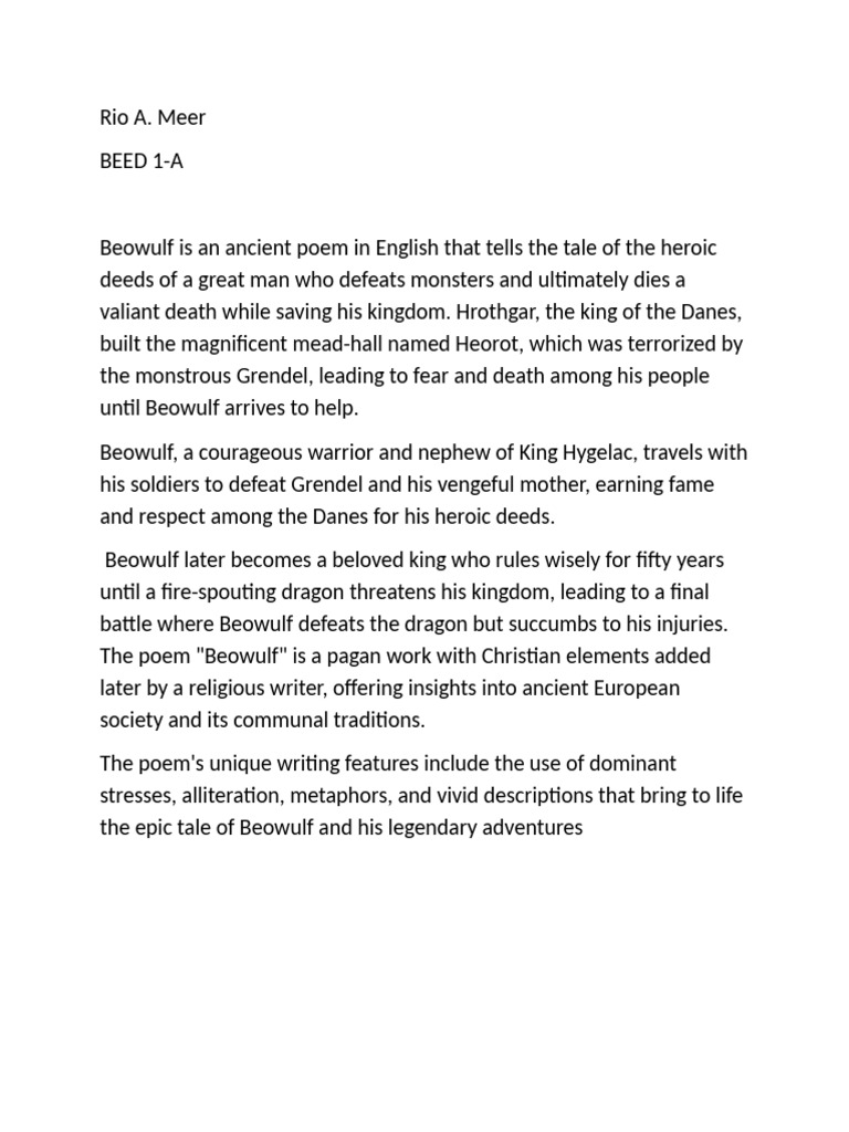 Beowulf | PDF