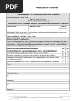 Railroad Safety Inspection Checklist | PDF | Rail Transport | Safety