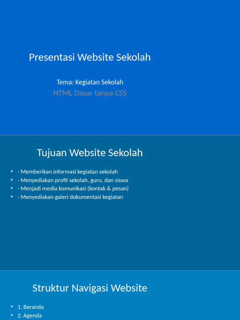 Presentasi Website Sekolah Keren | PDF