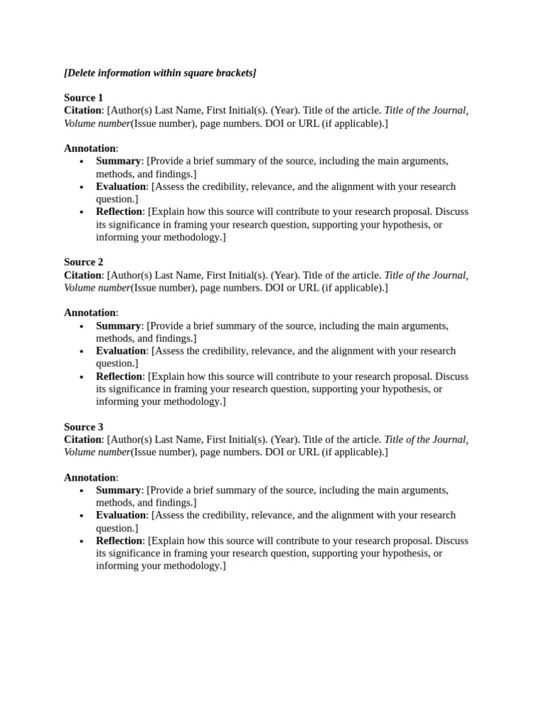 Research Source Annotations Guide | PDF | Methodology | Digital Object ...