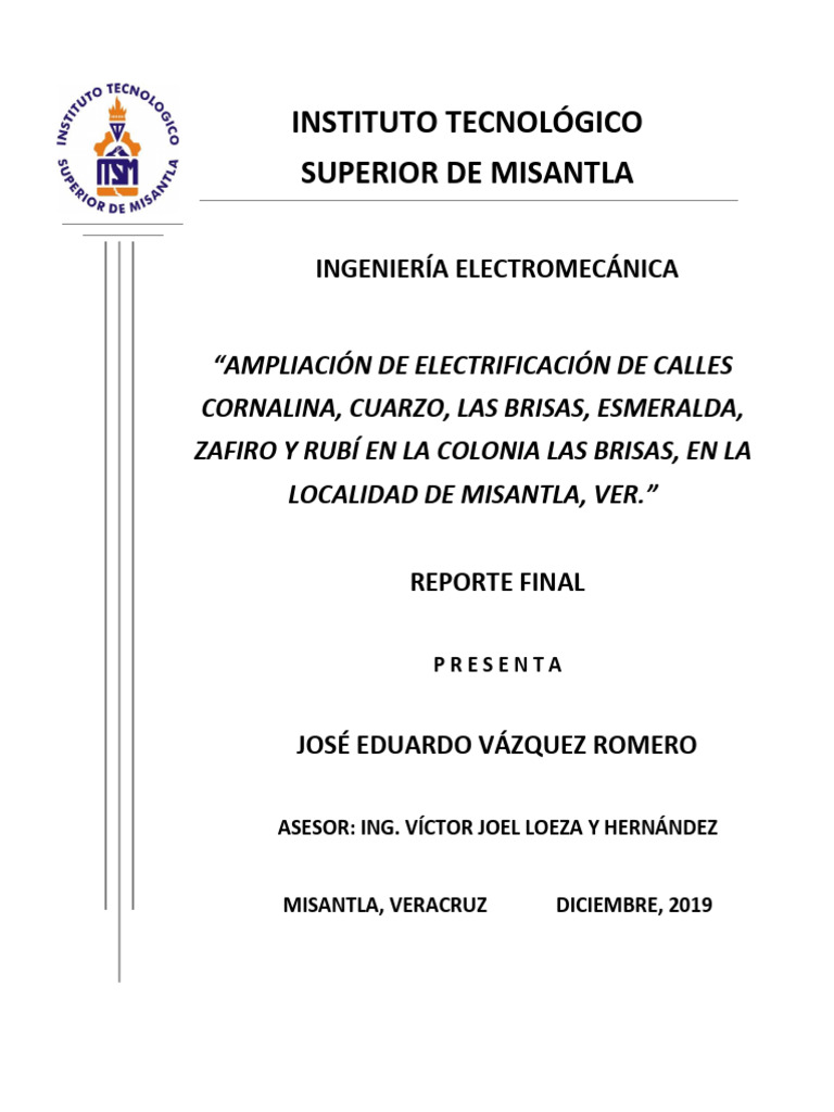 Ampliación Electrificación Colonia Las Brisas | PDF | Ingenieria ...