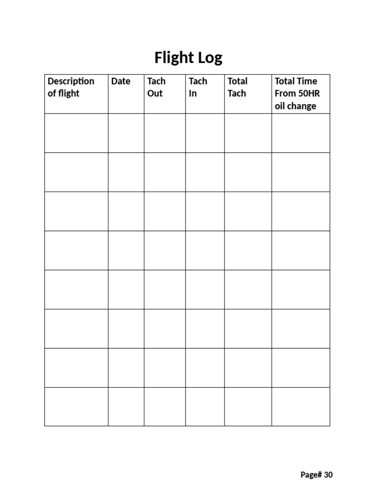 Flight Log | PDF