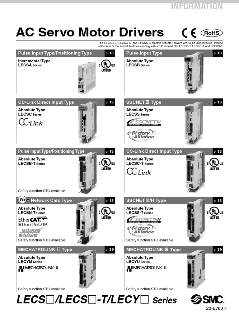 Data Sheet SMC Driver Motor Ac Servo Lecs | PDF | Power Supply ...