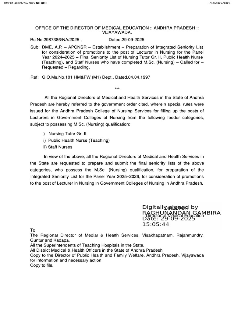 Preparation of Integrated Seniority List | PDF
