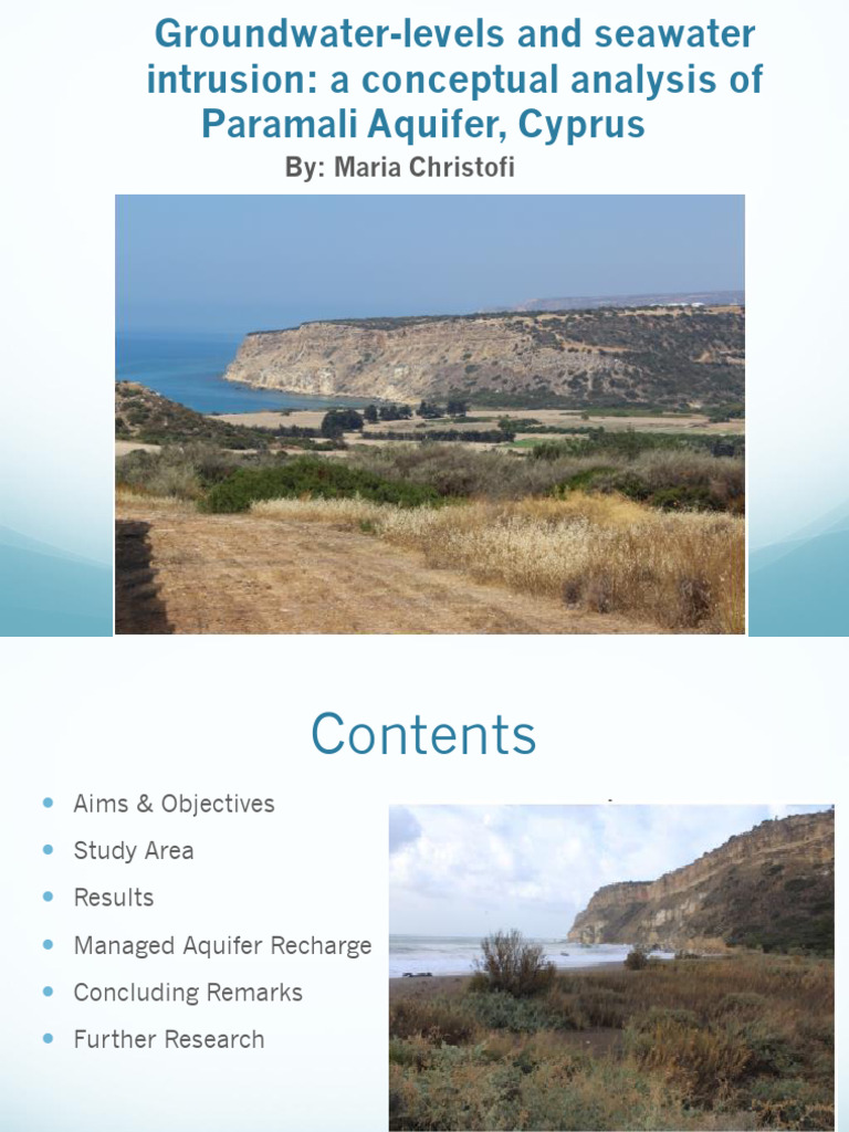 Dissertation Paramali Aquifer Presentation | PDF | Groundwater | Aquifer