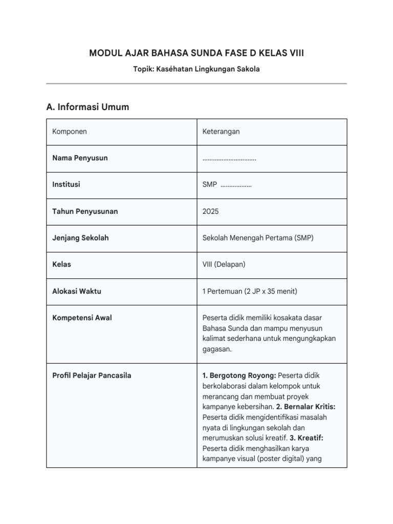 Modul Ajar Kelas 8 Deep Learning | PDF