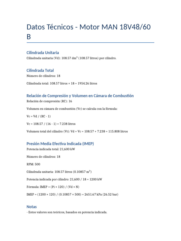 Relacion Compresión Man 18v48 60b | PDF