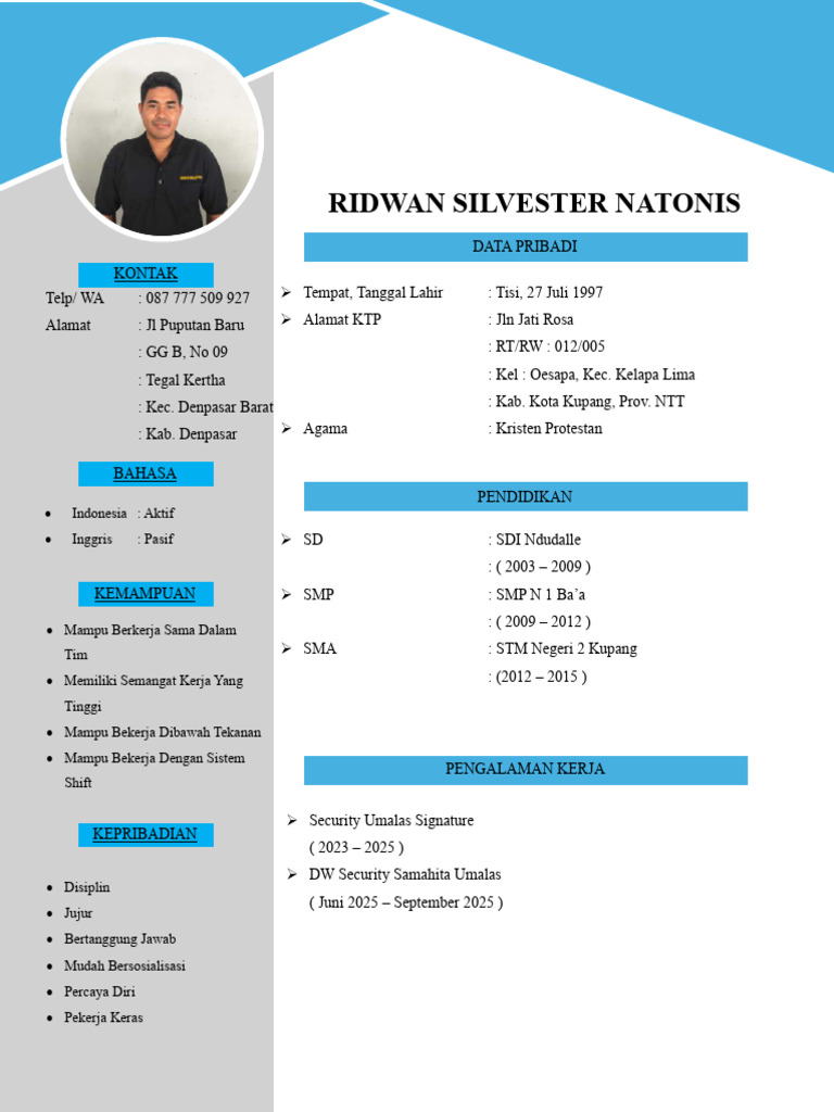 CV Ridwan | PDF