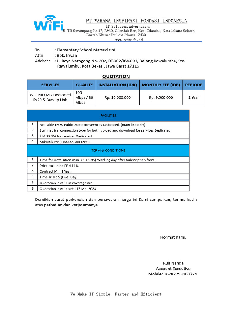 Quotation Elementary School Marsudirini | PDF