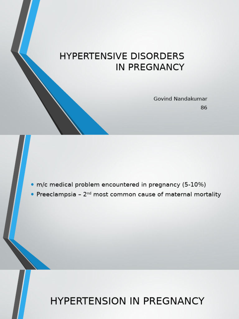 Hypertensive Disorders in Pregnancy Guide | PDF | Endothelium ...