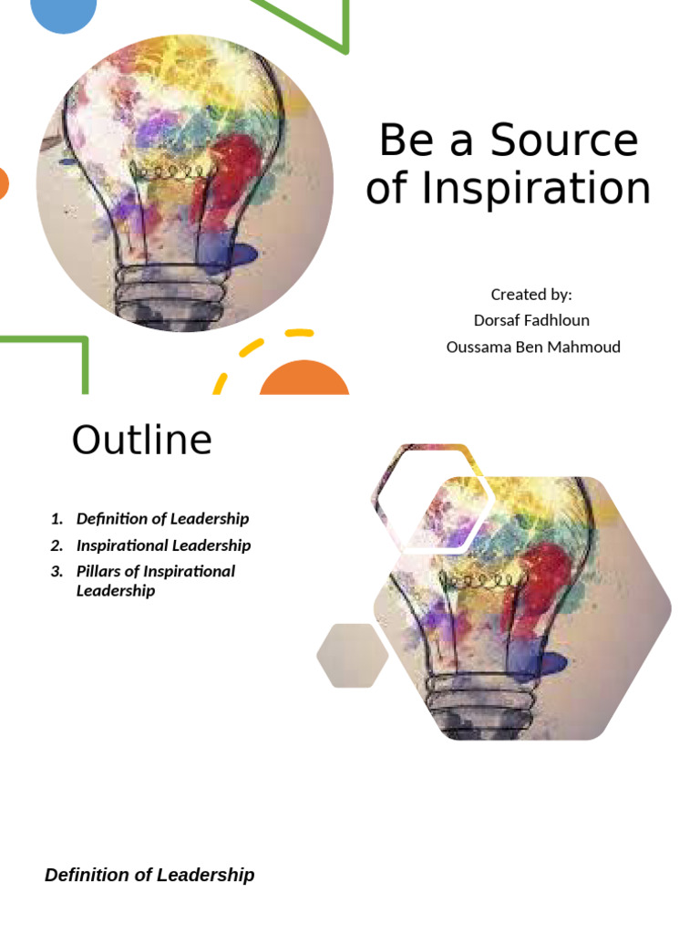 Be A Source of Inspiration | PDF | Leadership | Motivational