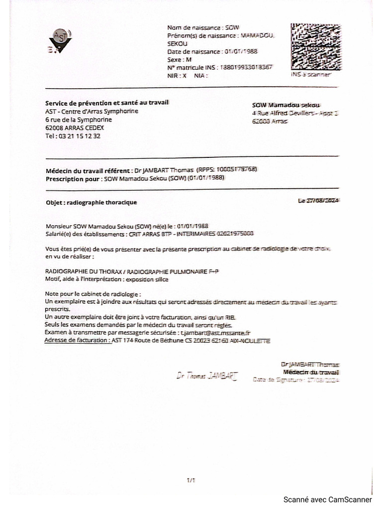 Visite Médicale Et Justificatif de Domicile | PDF