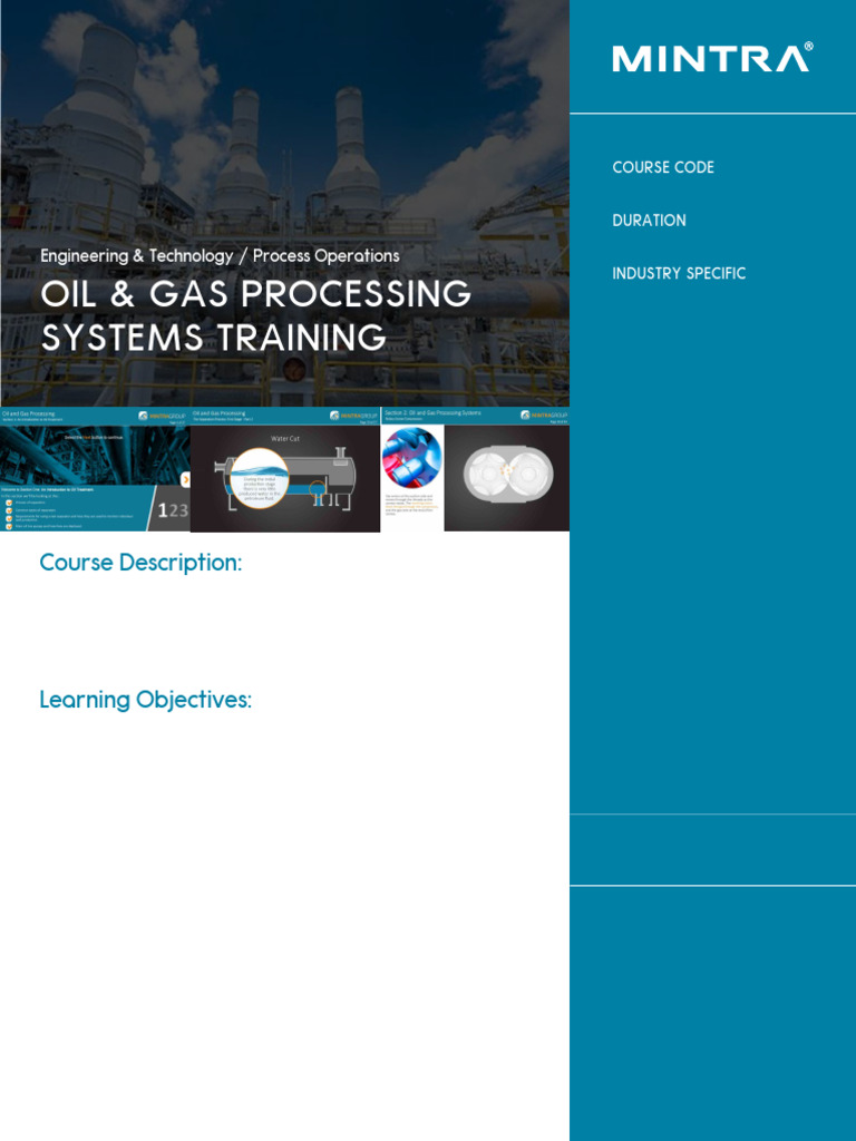 Oil & Gas Processing Systems Training | PDF | Safari (Web Browser ...