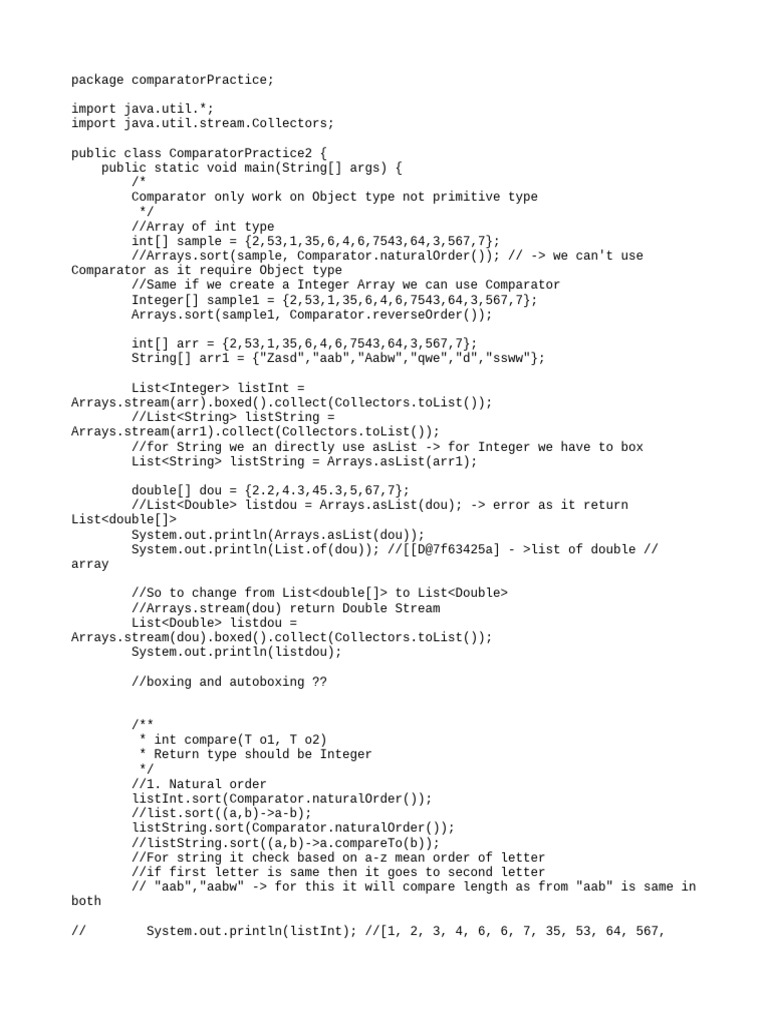 Comparator 2 | PDF | String (Computer Science) | Software Engineering