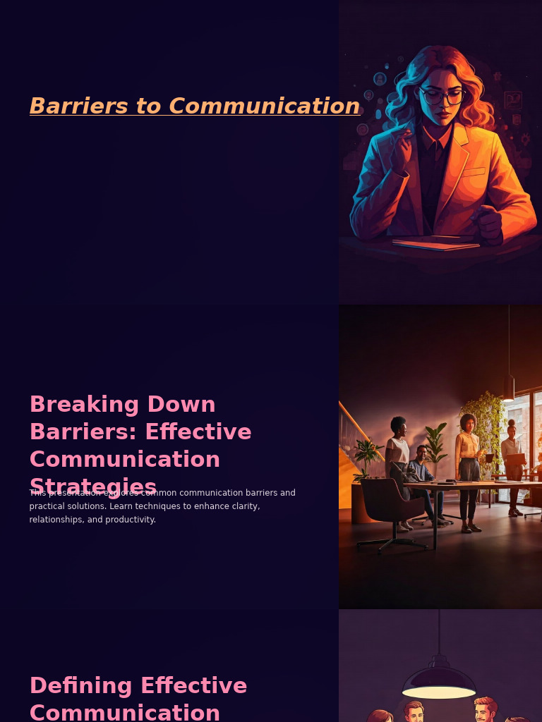 Overcoming Communication Barriers | PDF | Communication | Psychological ...