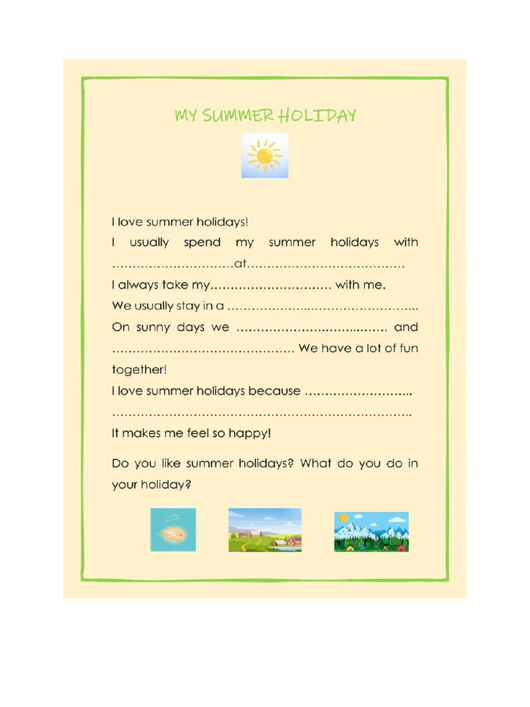 My Summer Holiday | PDF