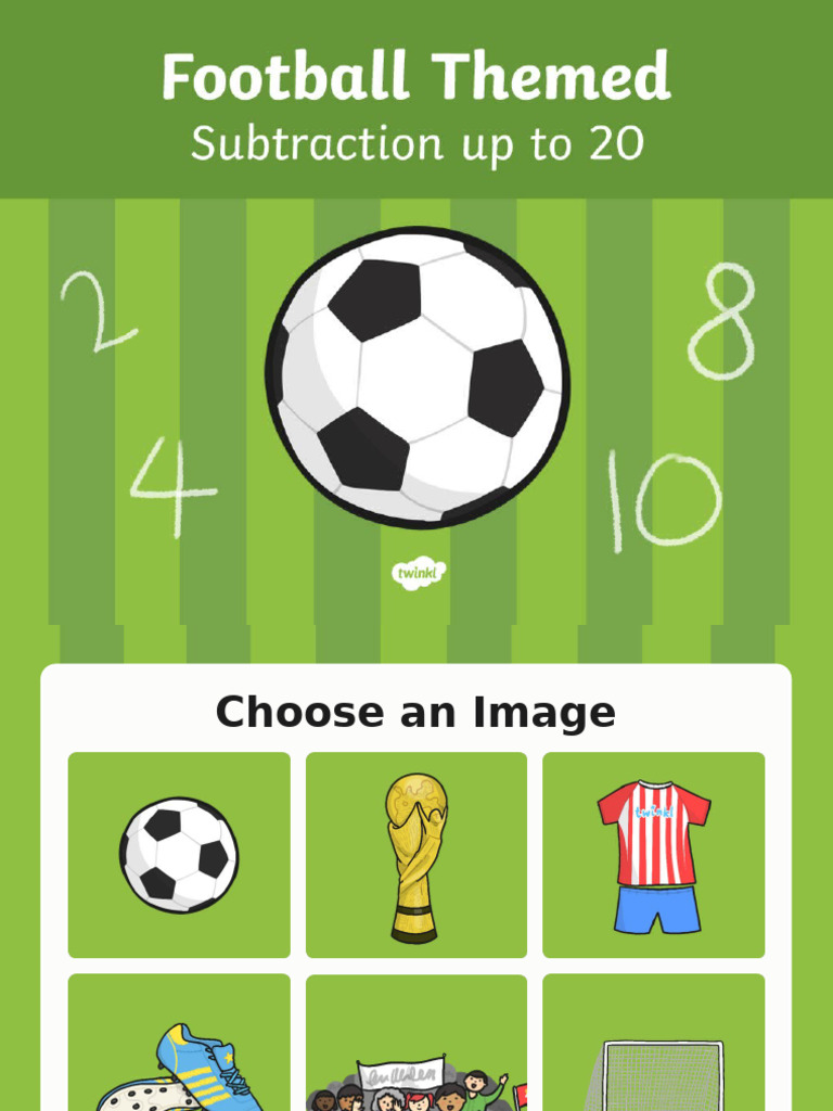 T N 5159 Football Themed Subtraction To 20 PowerPoint | PDF
