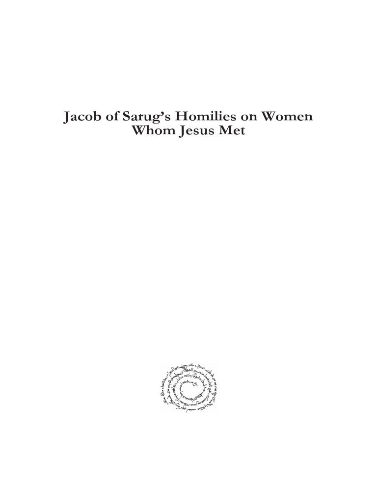 Jacob of Sarug's Homilies on Women | PDF | Jesus | Bible