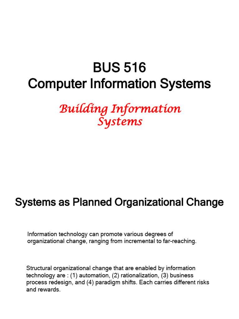 IT-Enabled Organizational Change Strategies | PDF | Software ...