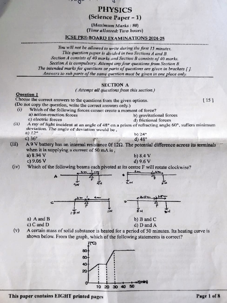 Pre Board Physics | PDF