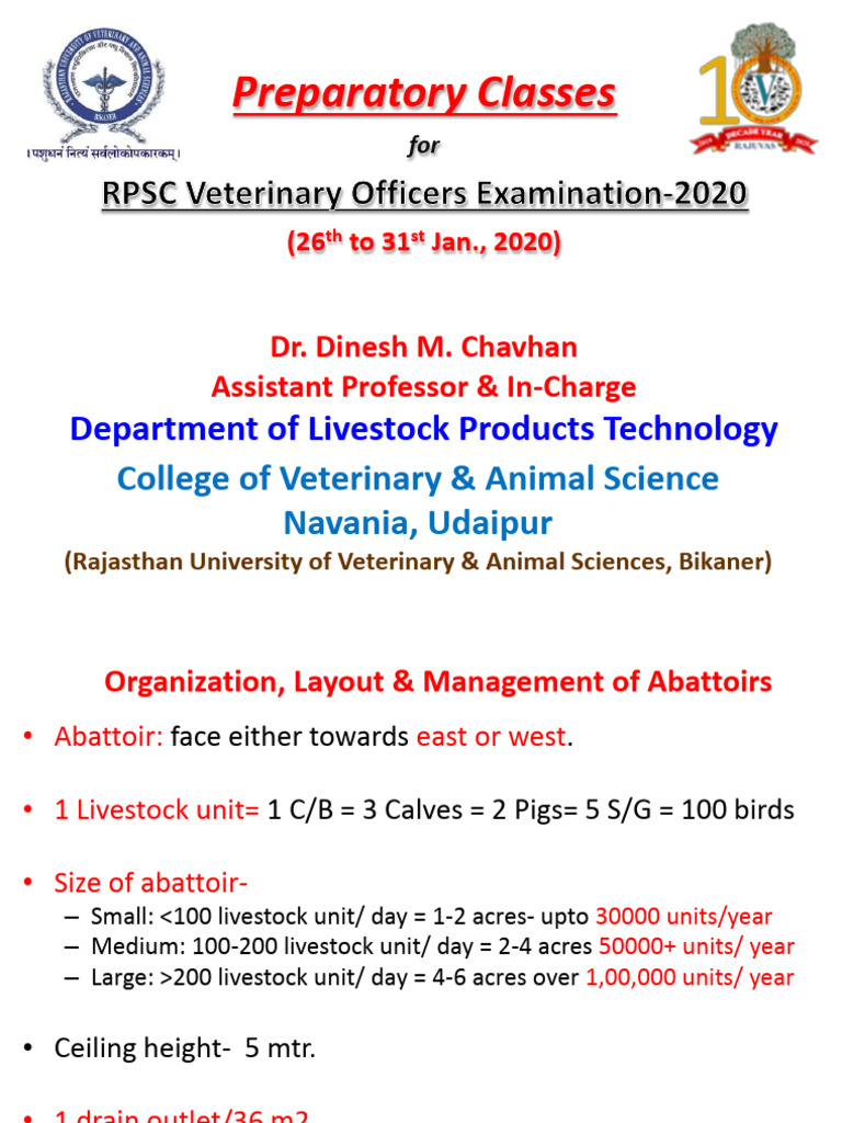 RPSC Veterinary Exam Prep Classes 2020 | PDF | Animal Killing | Human ...